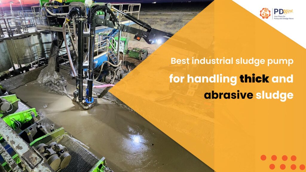 Industrial sludge pump for handling abrasive sludge